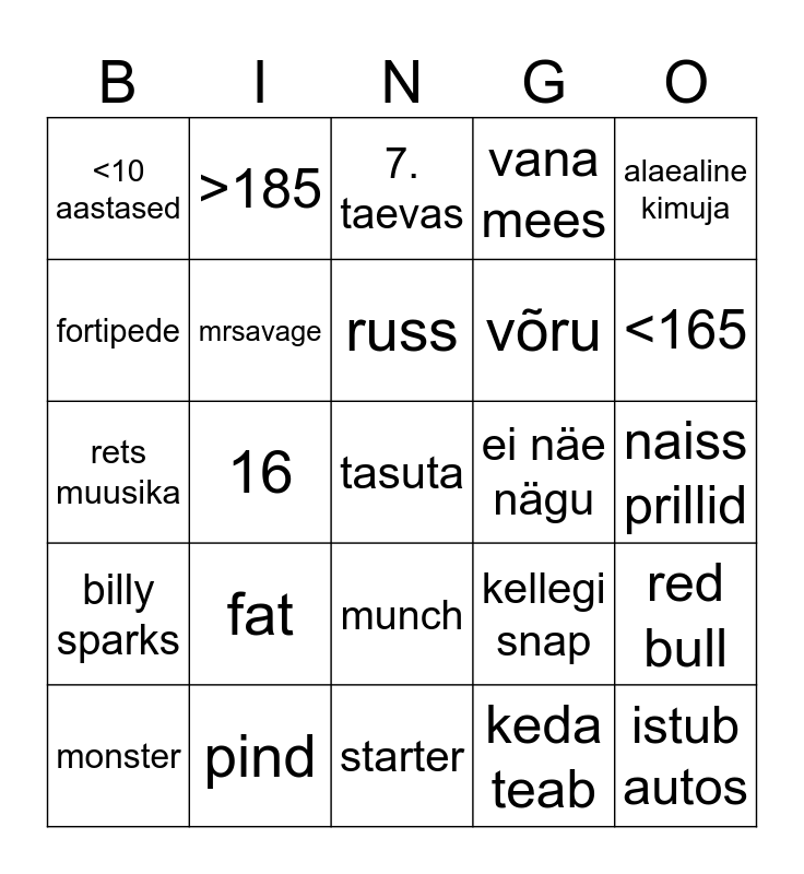 ome vol.2 Bingo Card