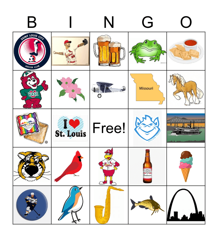 St Louis Bingo Card