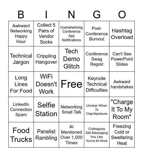 RSA Conference BINGO Card