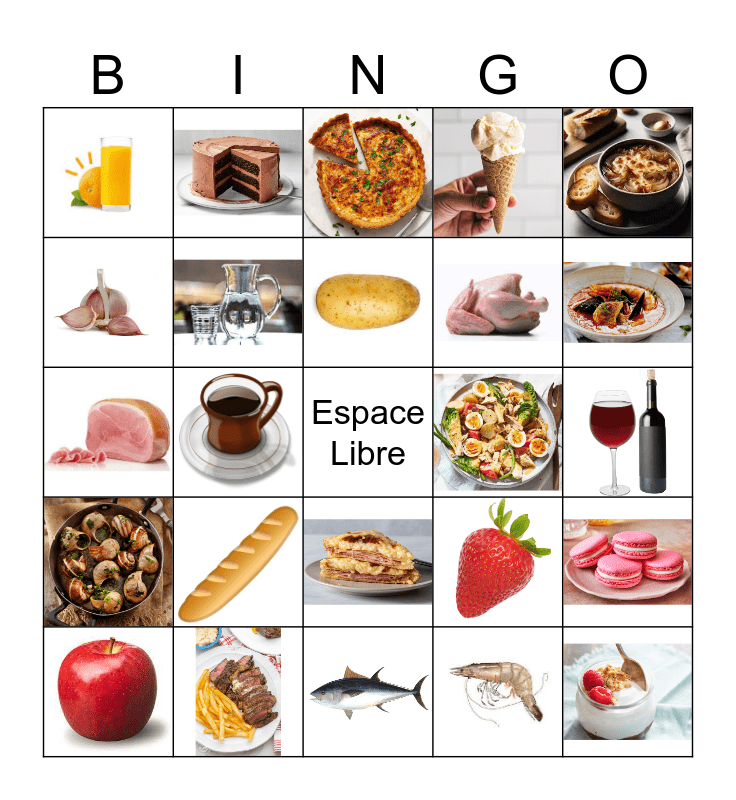 Au café Bingo Card