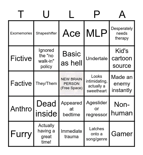 Walk-In Bingo Card
