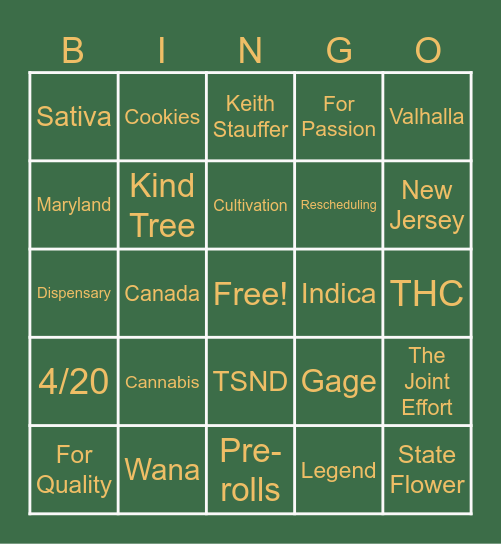 TerrAscend Bingo Card