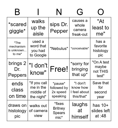 Harp Bingo Card Harp Bingo Card