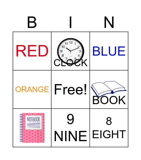 4TH GRADE Bingo Card
