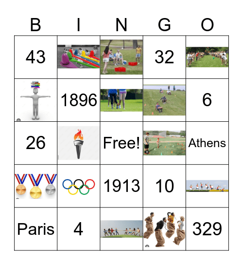 OLYMPIC FUN Bingo Card