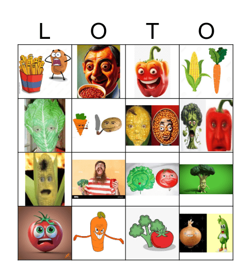 VEGGIE LOTO Bingo Card
