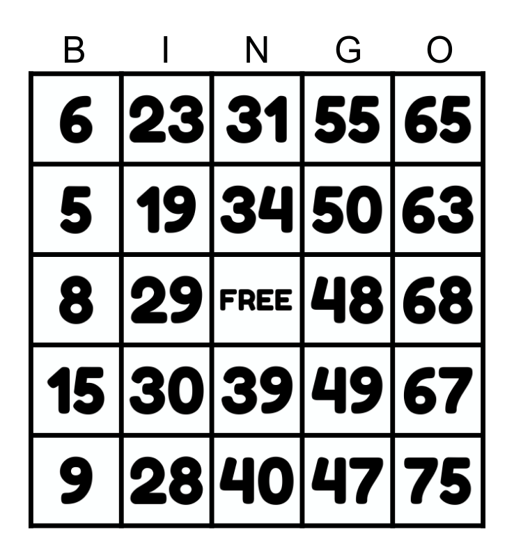 Classic BINGO Card