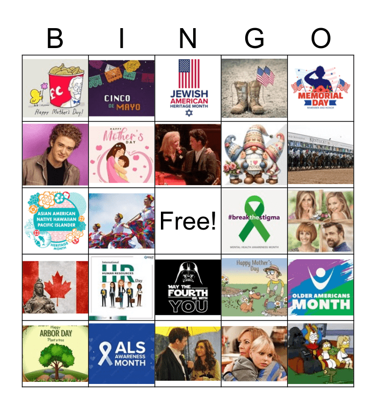 MAY BINGO 1 Bingo Card