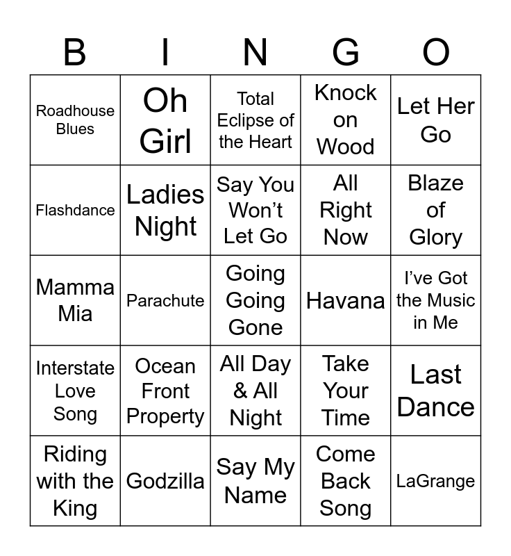 BDB Bingo 48 Bingo Card