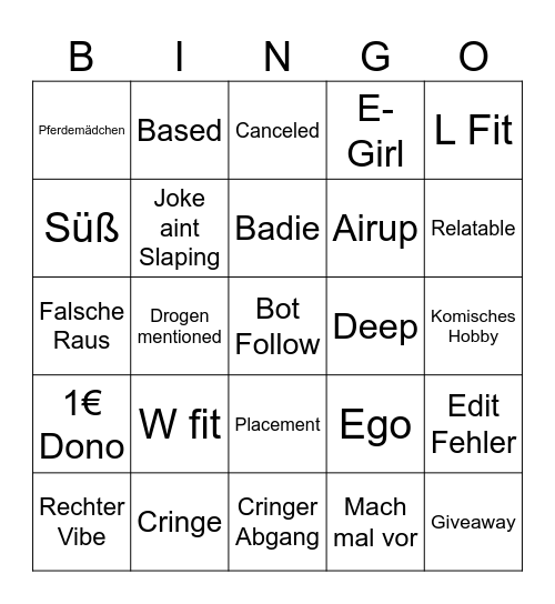 Date Bing Bingo Card