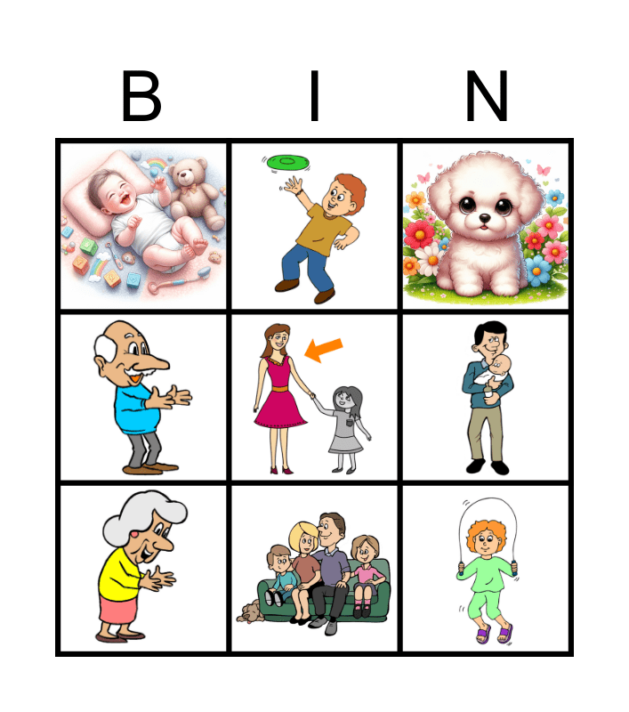 Mi familia Bingo Card