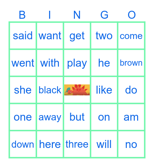 Primer - Sight Words Bingo Card