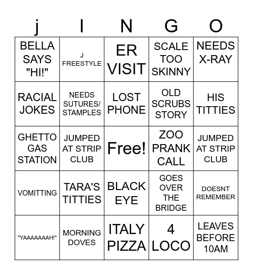 jingo Bingo Card