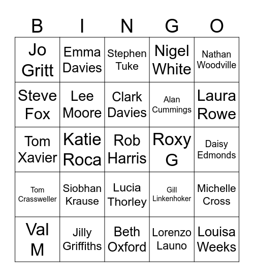 Kaizen Bingo Card