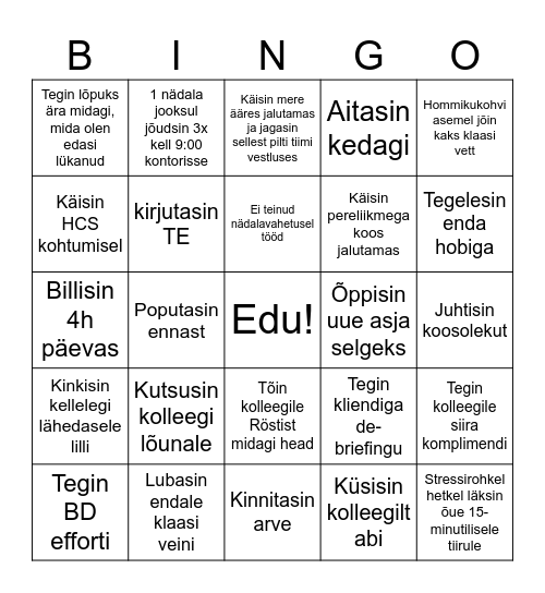Bingo Card