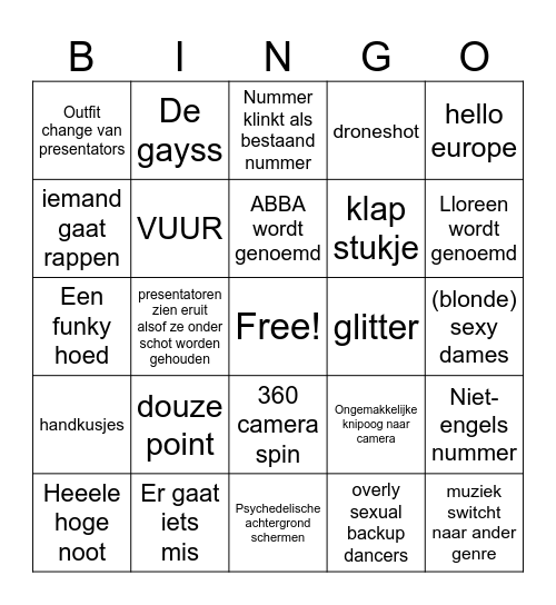 EUROBINGO Card