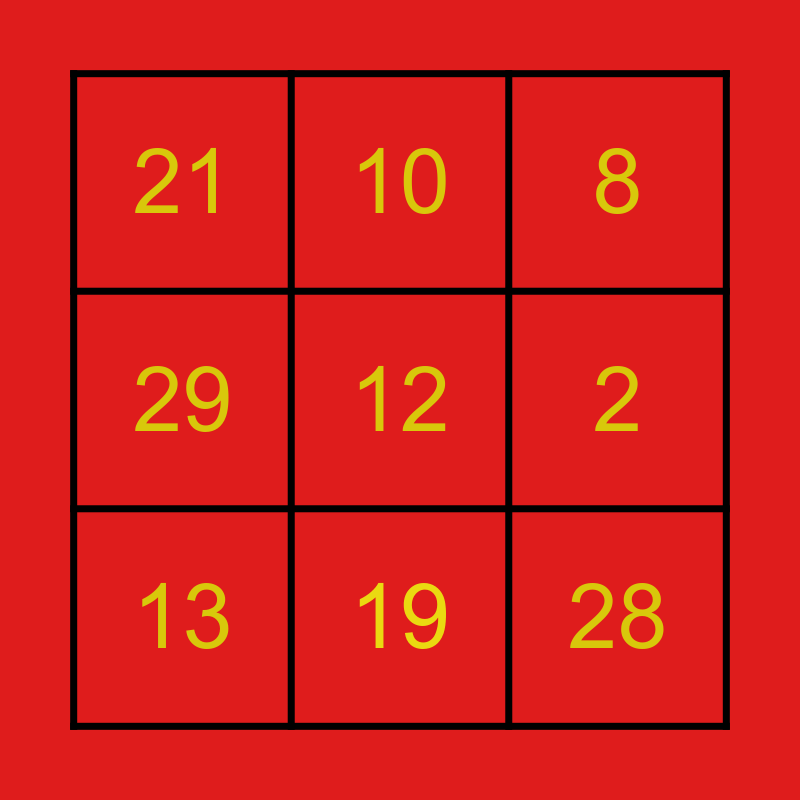 Lass uns ein Spiel spielen! Bingo Card