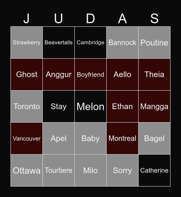 Luminal Gambit Bingo Card