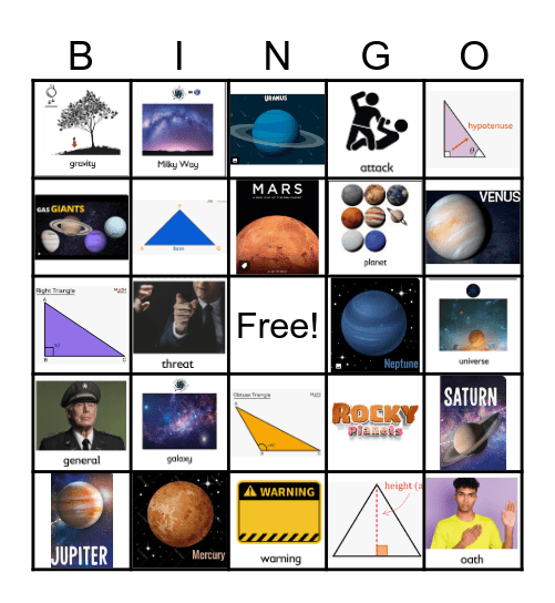 Unit 67 Vocabulary Review Bingo Card