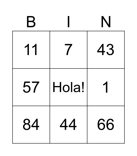 Bingo Z.C - Edicion Legion Bingo Card