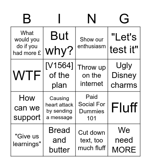 The Ultimate Pandora Box Bingo Card