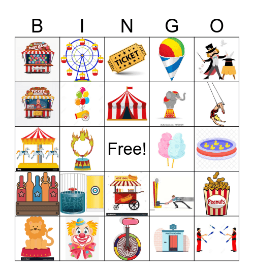 Carnival Bingo Card