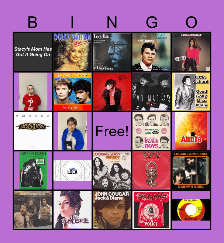 Music Bingo Name Game Bingo Card