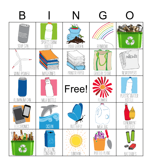 Recycle Bingo Card