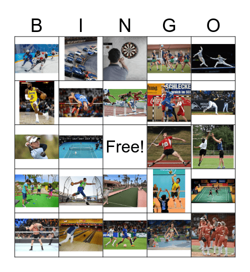 Sports dinner Bingo Card