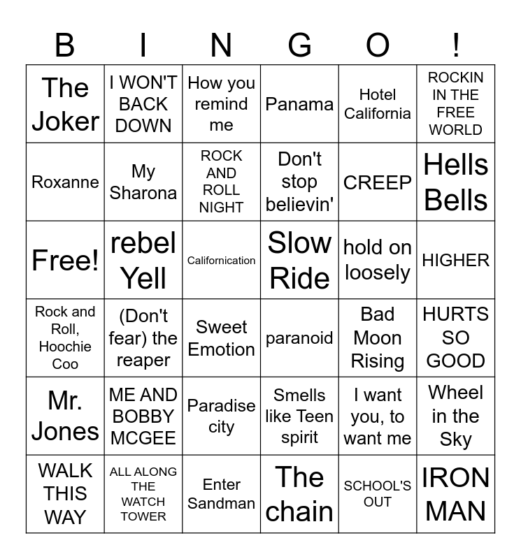 Patron Pick- Anonymous Bingo Card