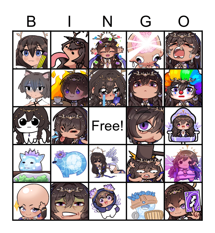 Ori's Emote Bingo Card