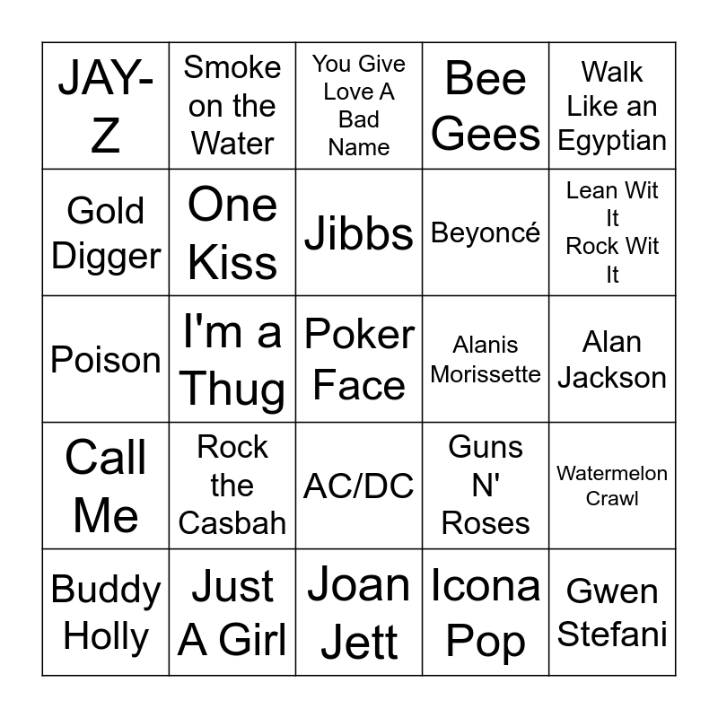 Smorgasbord (ANY TWO LINES) Bingo Card