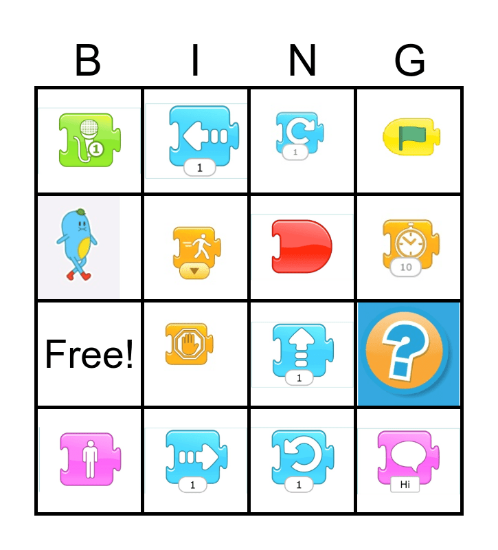 SCRATCH JUNIOR BINGO Card