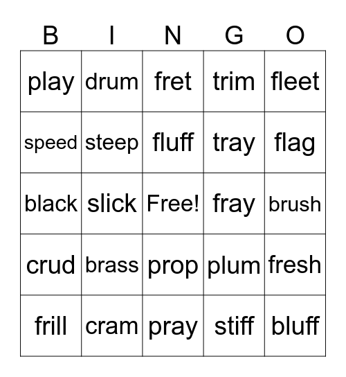 Level 17 - Read Words Bingo Card