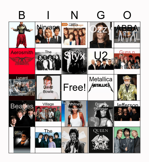 Decades Bingo Card
