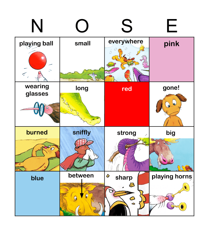 The Nose Book Bingo Card