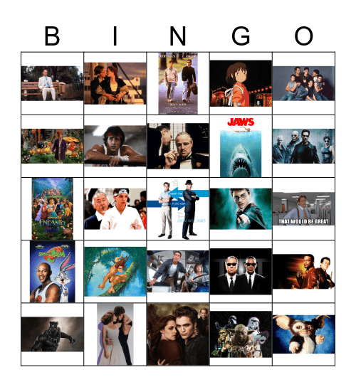 Movie Bingo! Bingo Card