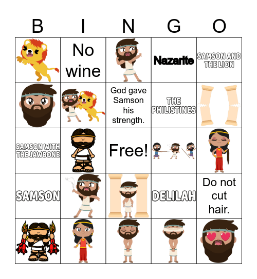 Samson Bingo Card