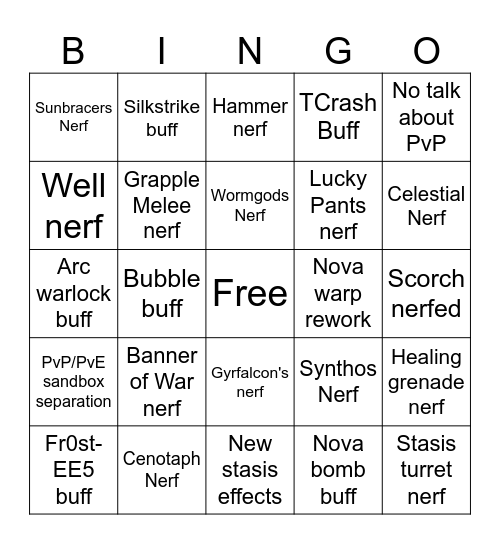 Bingo Card