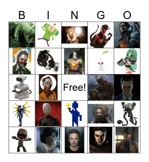Favourite characters Bingo Card