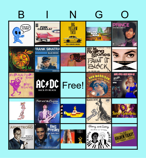Color Music Bingo Card