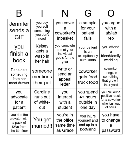 GC BINGO Spring Edition Bingo Card