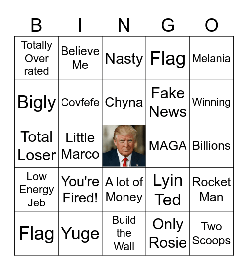 TRUMP BINGO! Bingo Card