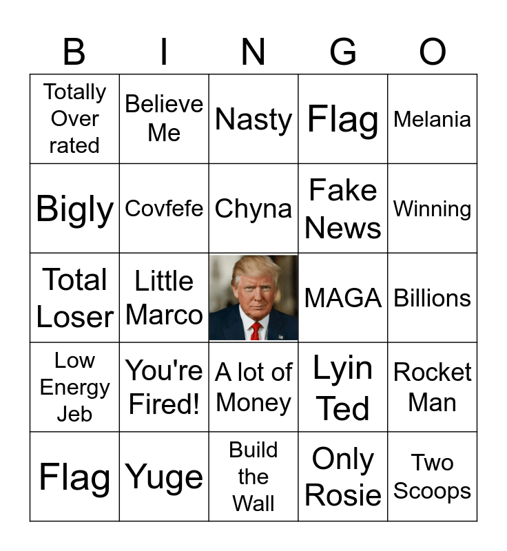 TRUMP BINGO! Bingo Card