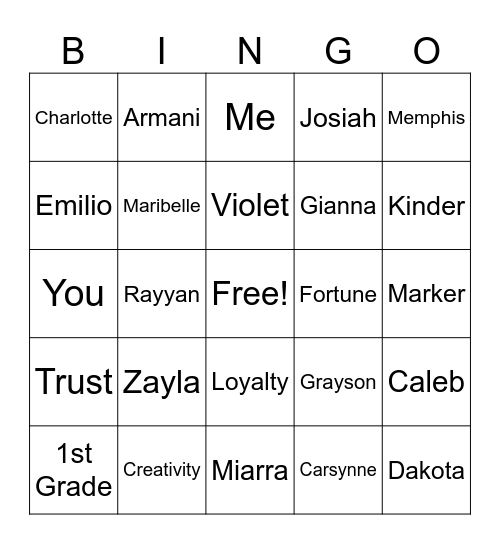 Random Bingo Card