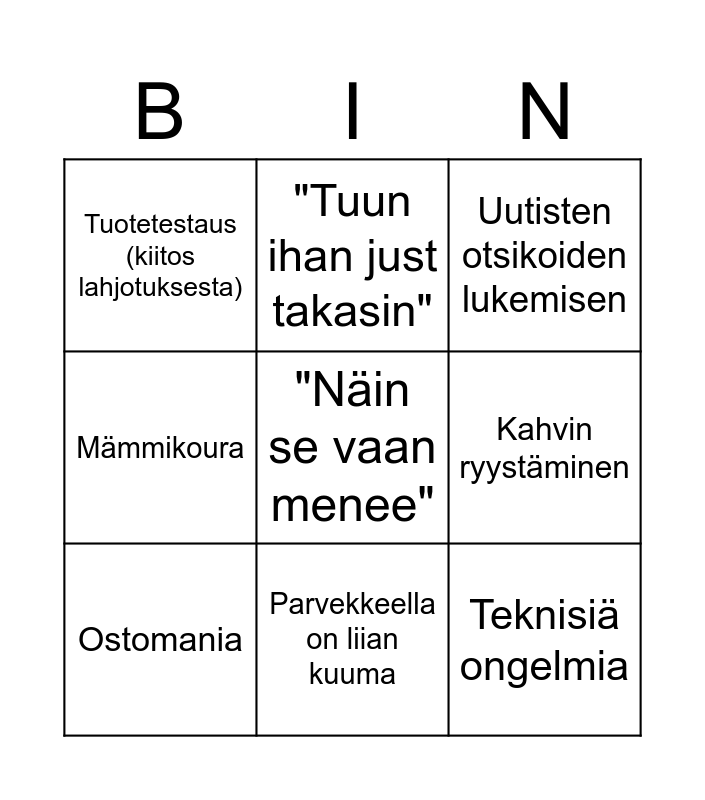 niilo22 bingo Card