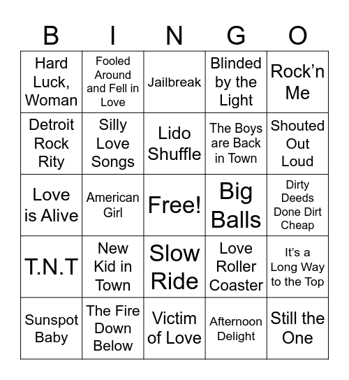 Best of 76 Bingo Card
