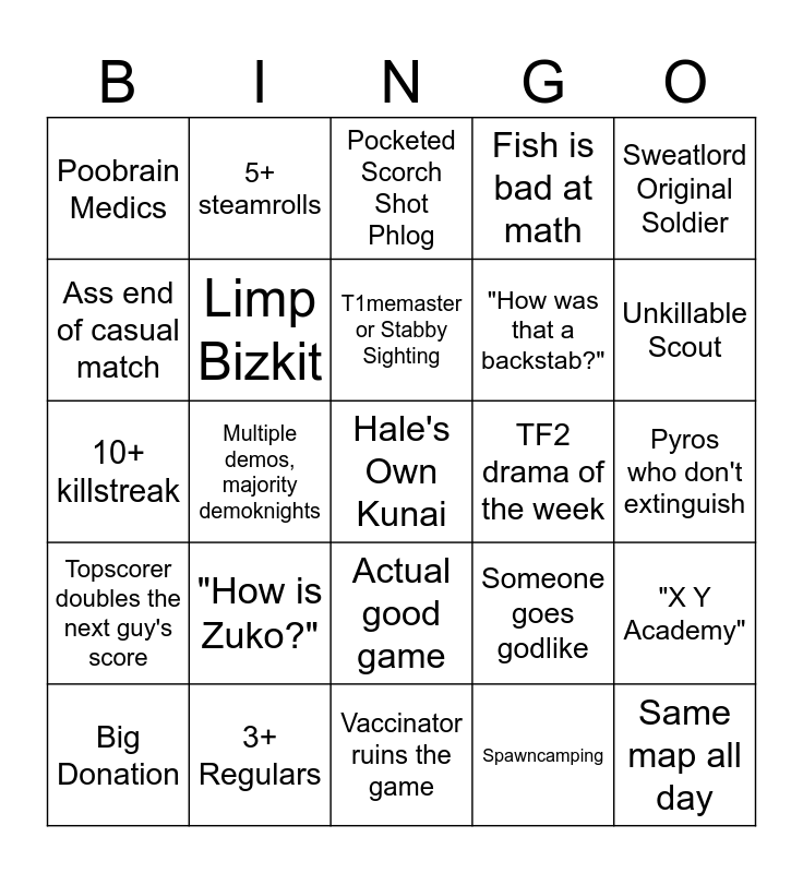 FSoaS Stream Bingo Card