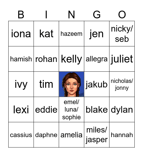 litg all stars Bingo Card