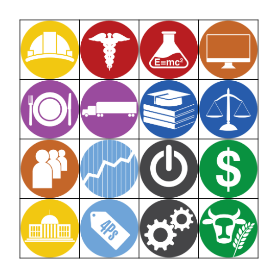 Career Cluster Bingo Card